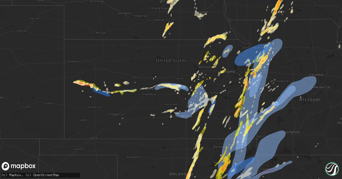 Hail Map in Kansas on May 19, 2025 - HailTrace
