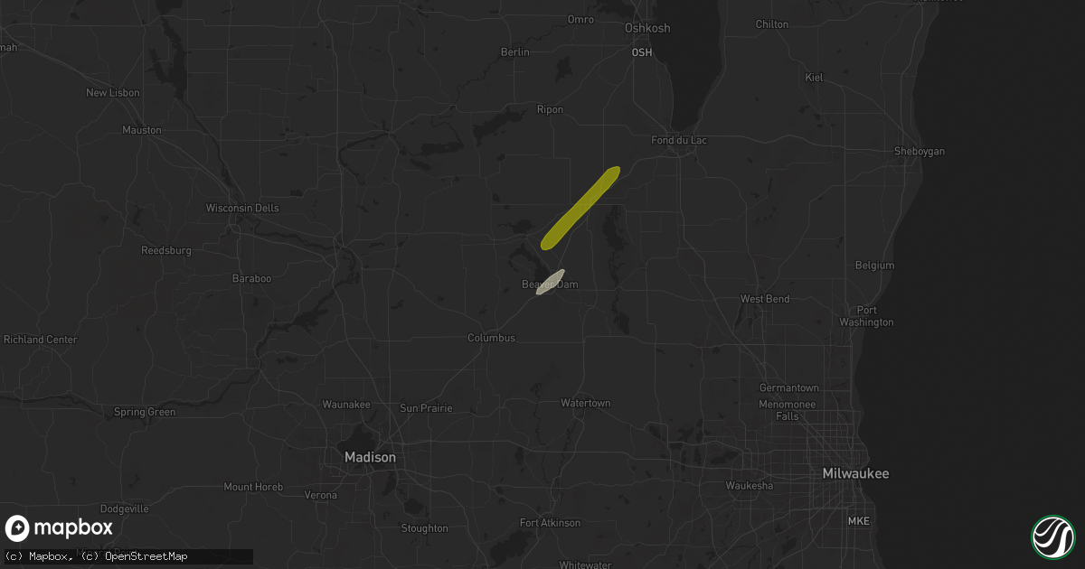 Hail Map in Beaver Dam, WI on May 20, 2024 - HailTrace