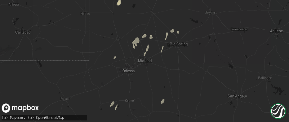 Hail Map in Midland, TX on May 20, 2026 - HailTrace