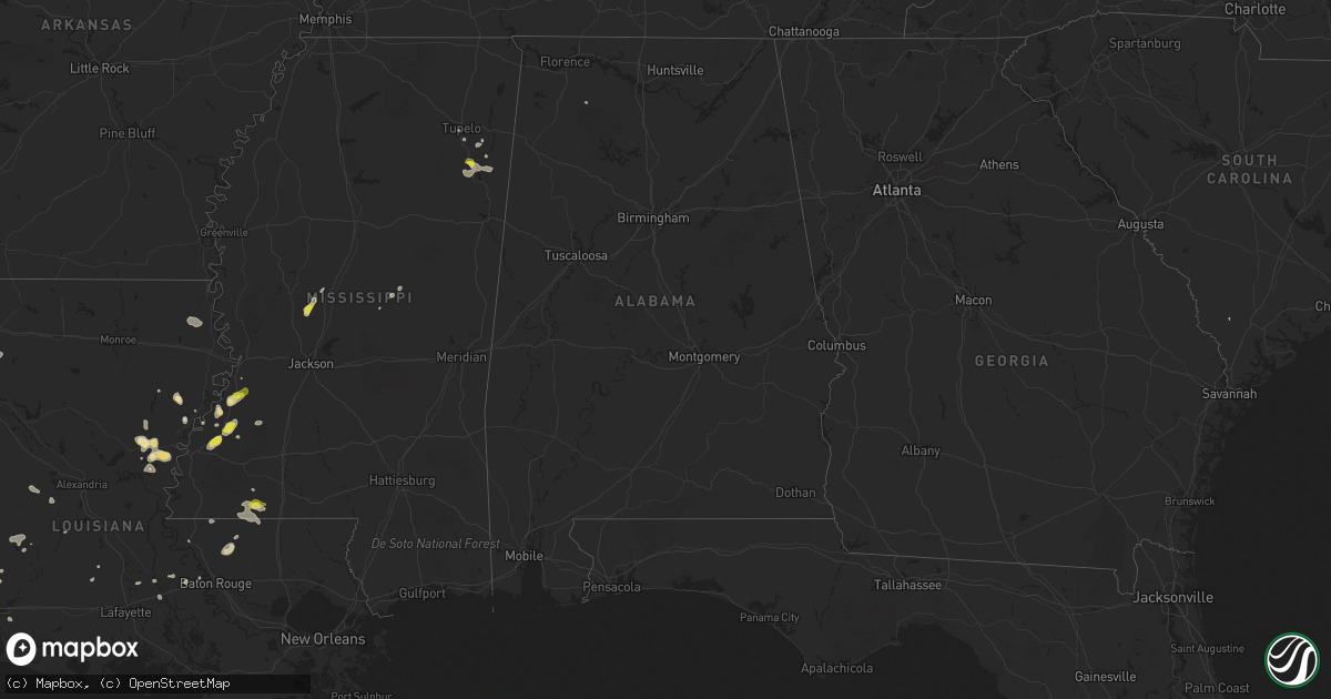 Hail Map in Alabama on May 21, 2017 - HailTrace