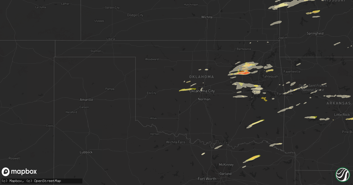 Hail Map in Oklahoma on May 21, 2024 - HailTrace