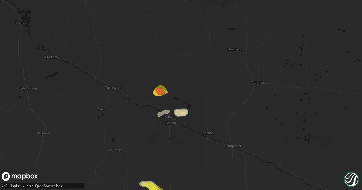 Hail Map in Scottsbluff, NE on May 21, 2026 - HailTrace
