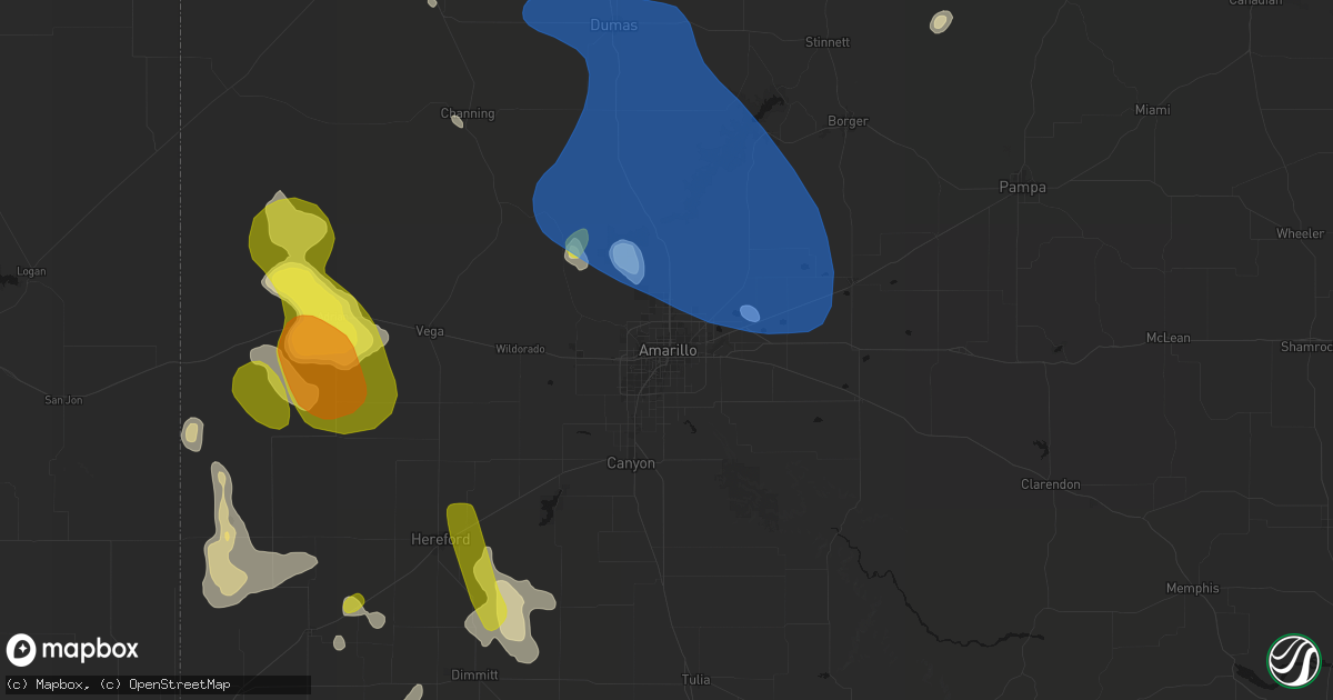 Hail Map in Amarillo, TX on May 23, 2026 - HailTrace