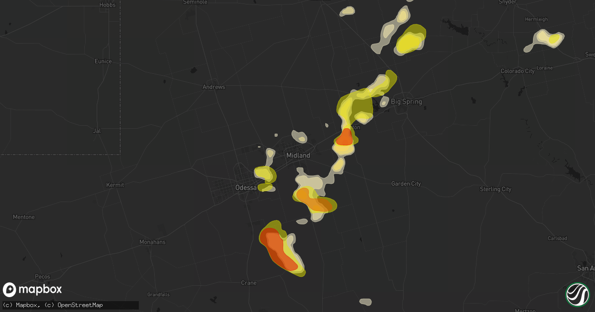 Hail Map in Midland, TX on May 23, 2026 - HailTrace