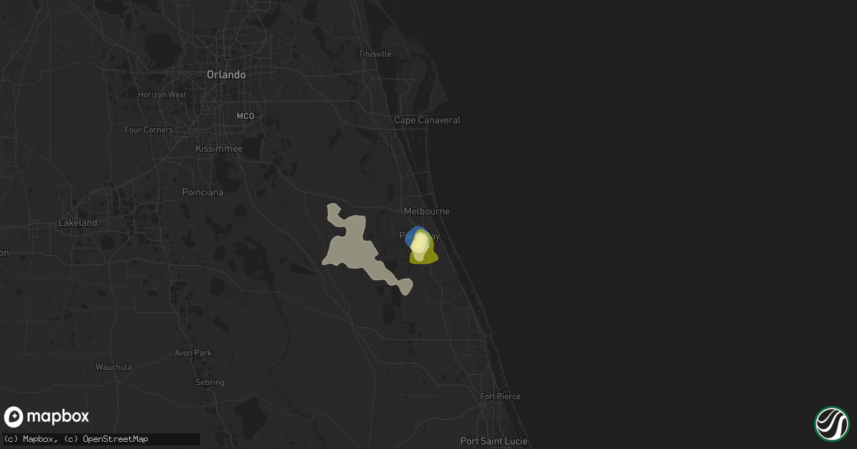 Hail Map in Palm Bay, FL on May 24, 2025 - HailTrace