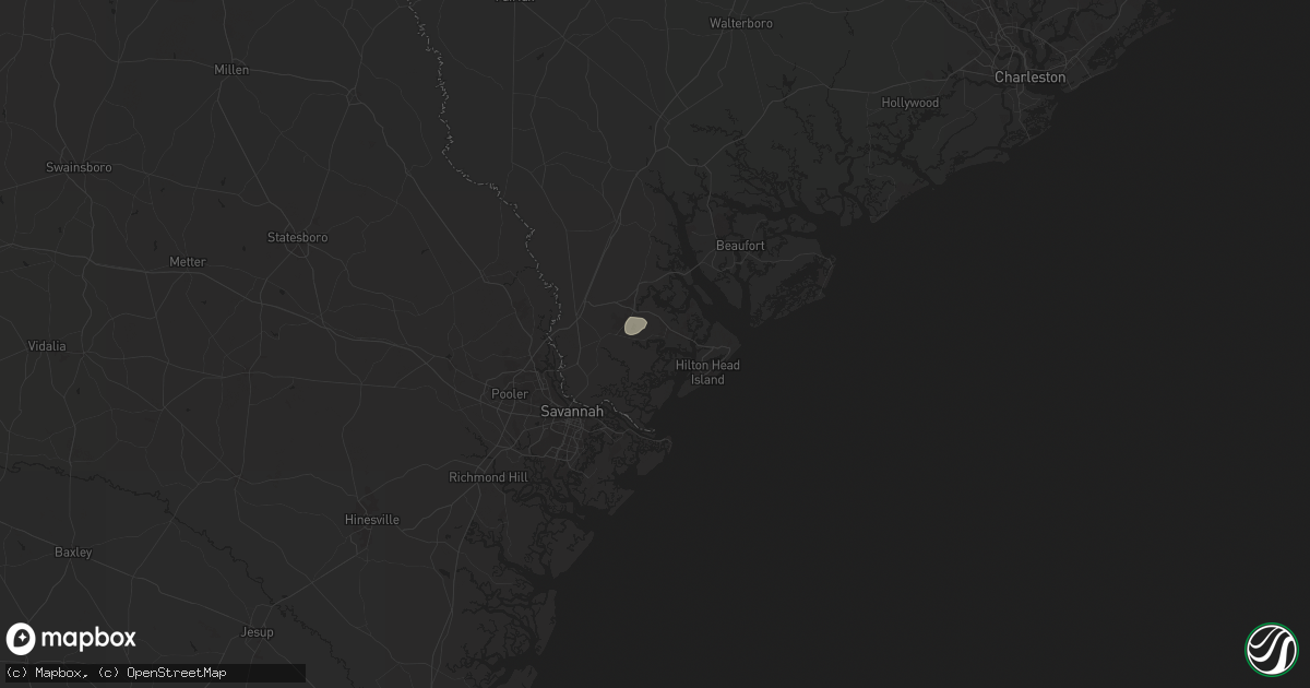 Hail Map in Bluffton, SC on May 25, 2025 - HailTrace
