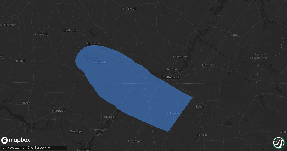 Hail Map in Jasper, TN on May 25, 2025 - HailTrace