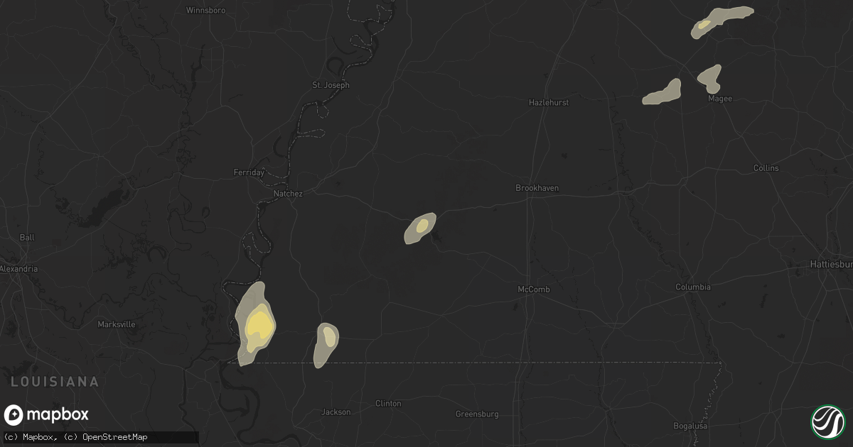 Hail Map in Meadville, MS on May 26, 2025 - HailTrace