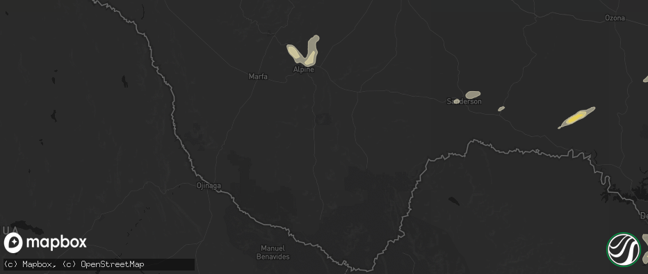 Hail Map in Alpine, TX on May 26, 2026 - HailTrace
