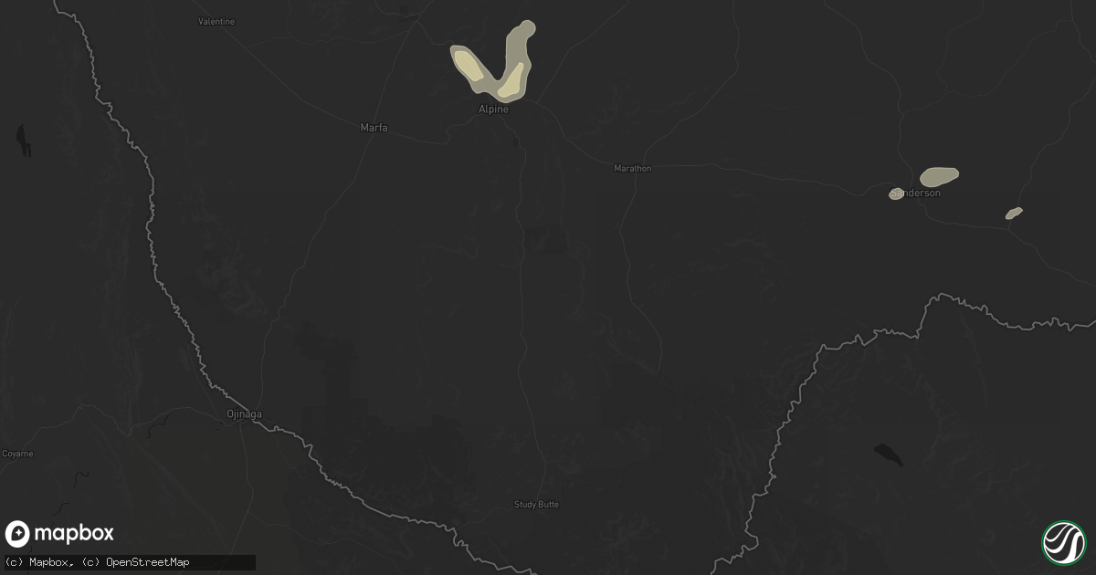 Hail Map in Alpine, TX on May 26, 2026 - HailTrace