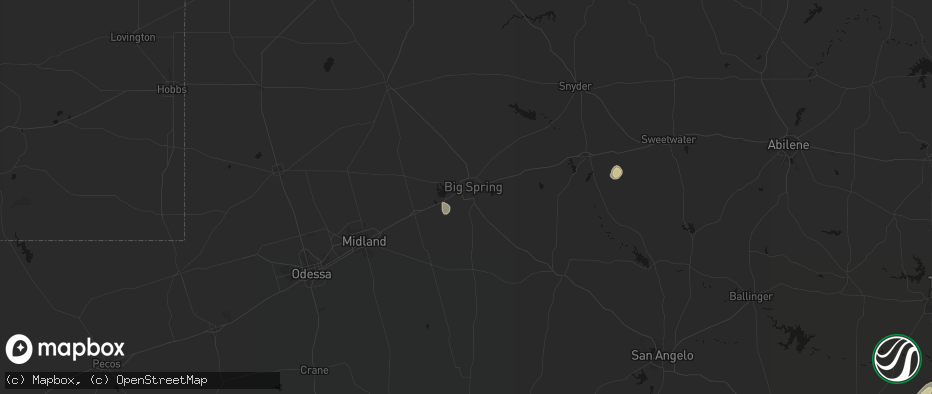 Hail Map in Big Spring, TX on May 26, 2026 - HailTrace