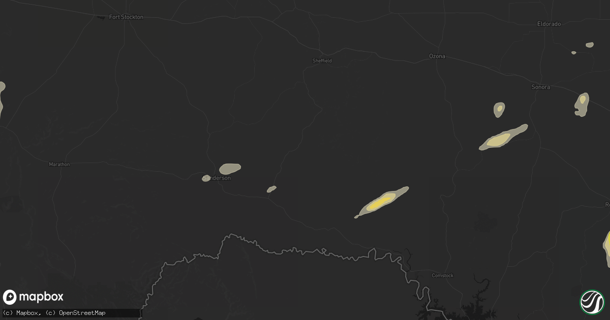 Hail Map in Dryden, TX on May 26, 2026 - HailTrace