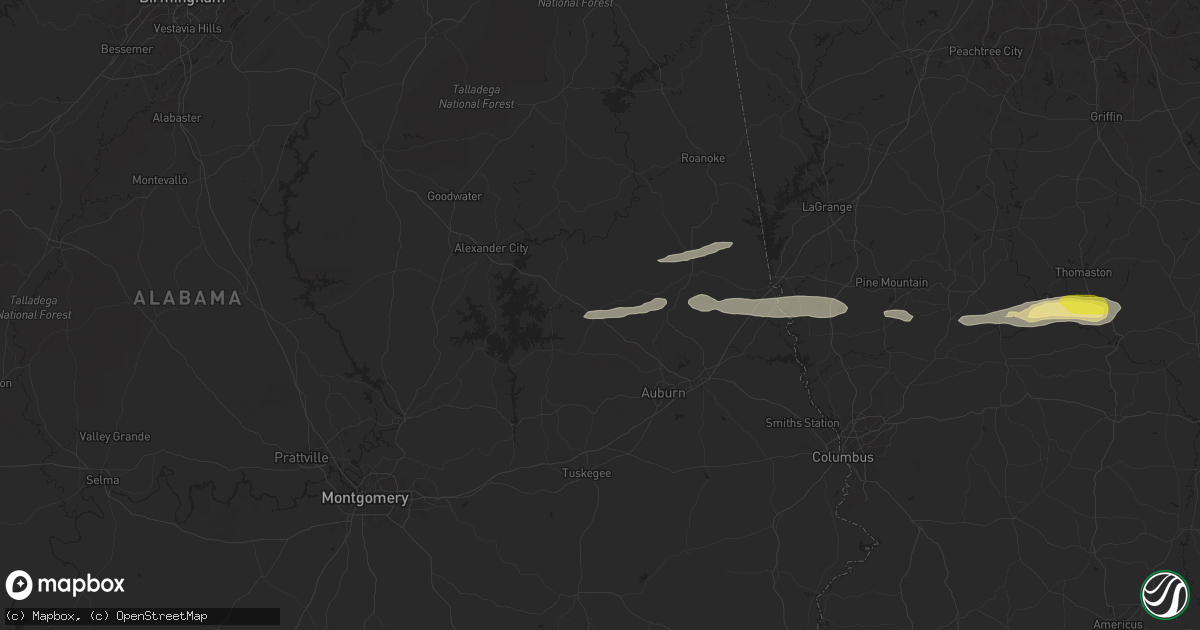 Hail Map in Camp Hill, AL on May 27, 2024 - HailTrace