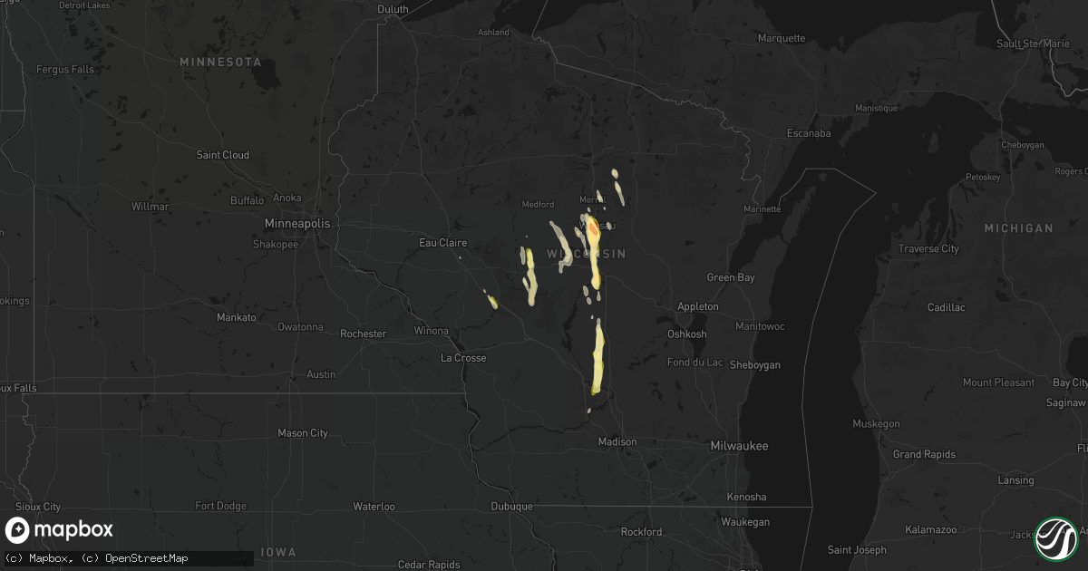 Hail Map in Wisconsin on May 27, 2026 - HailTrace