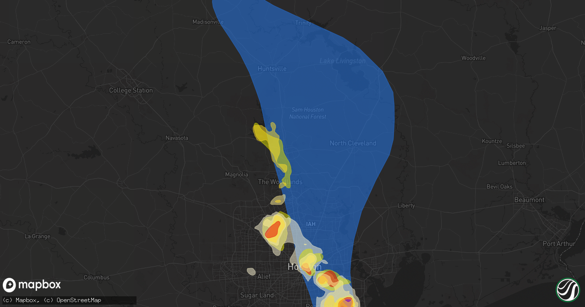 Hail Map in Conroe, TX on May 28, 2024 - HailTrace