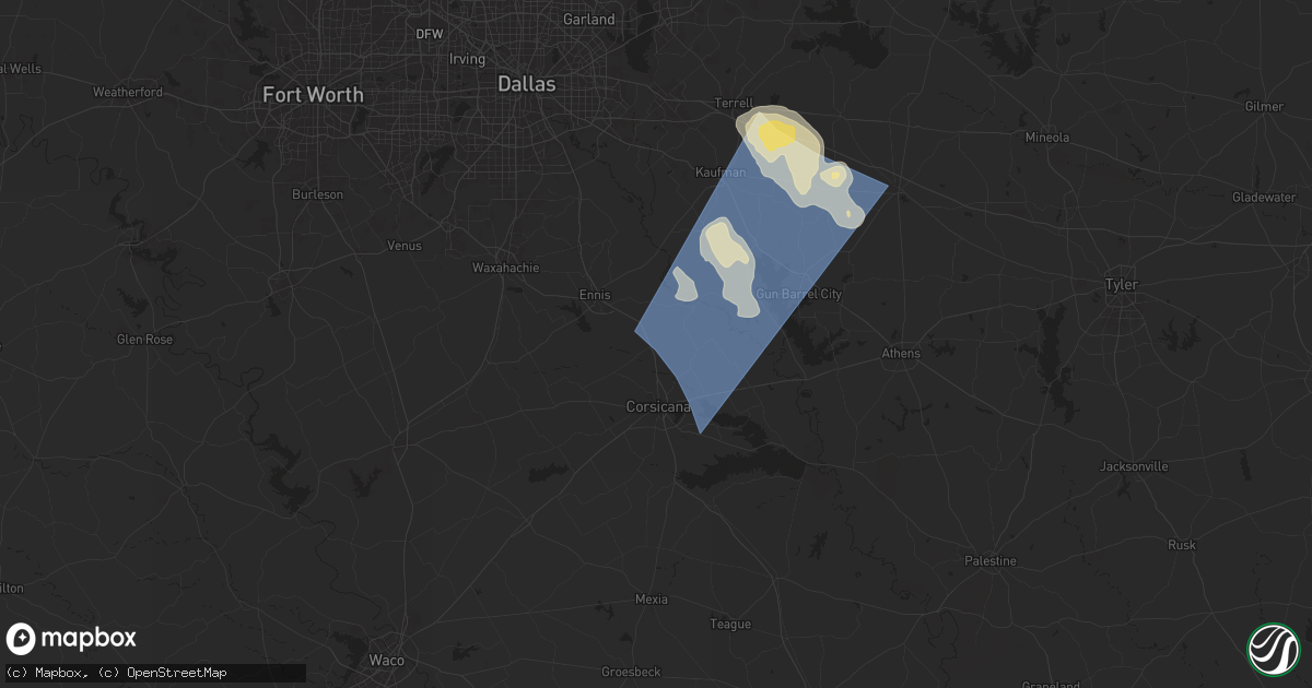 Hail Map in Rice, TX on May 28, 2024 - HailTrace