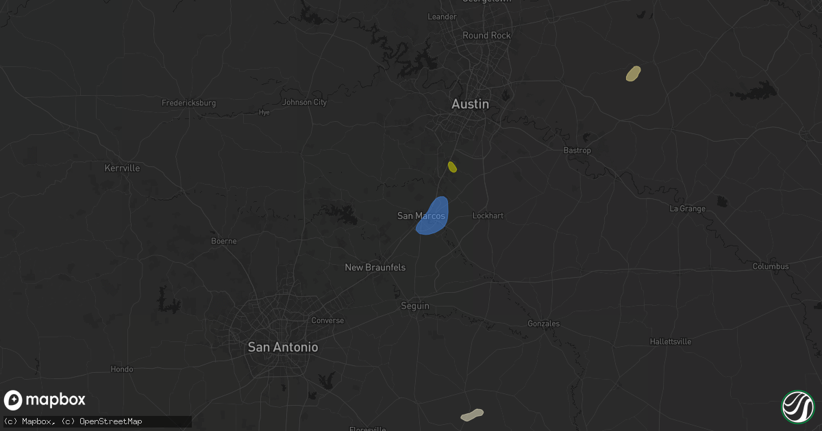 Hail Map in San Marcos, TX on June 2, 2026 - HailTrace