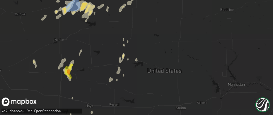 Hail Map in Cawker City, KS on June 3, 2026 - HailTrace