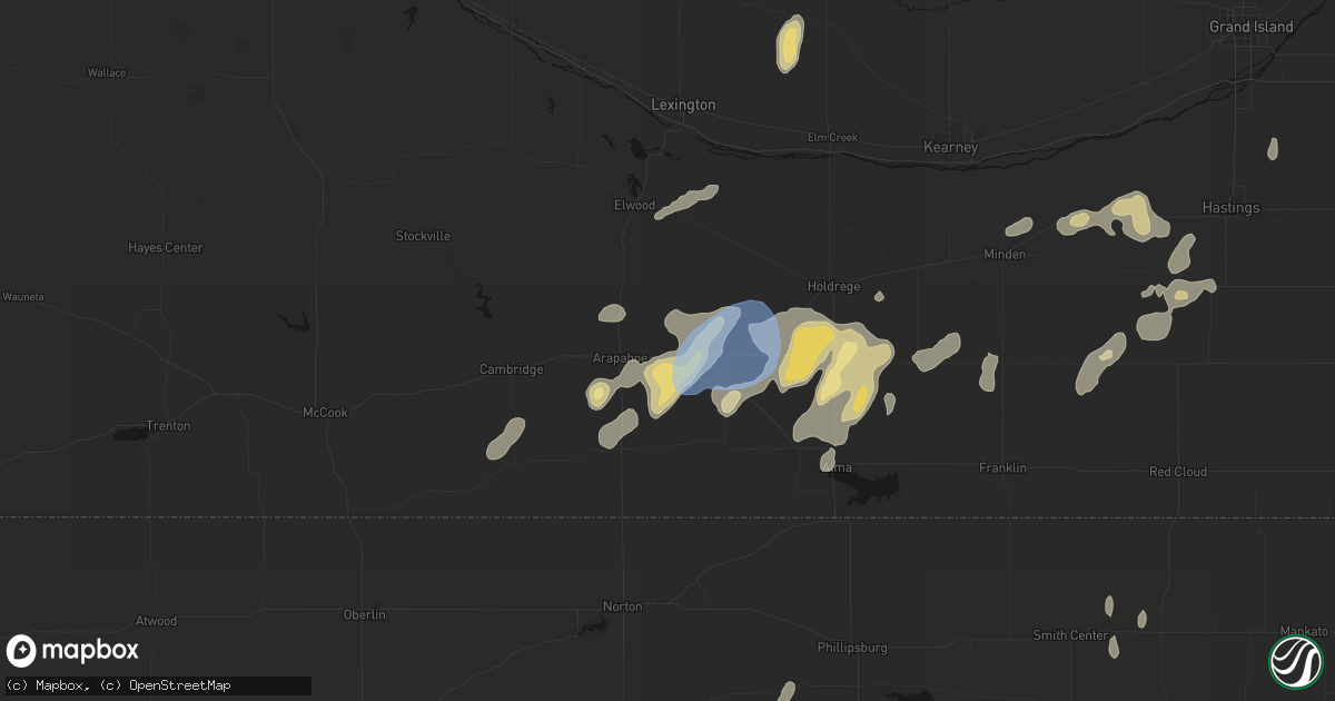 Hail Map in Edison, NE on June 3, 2026 - HailTrace