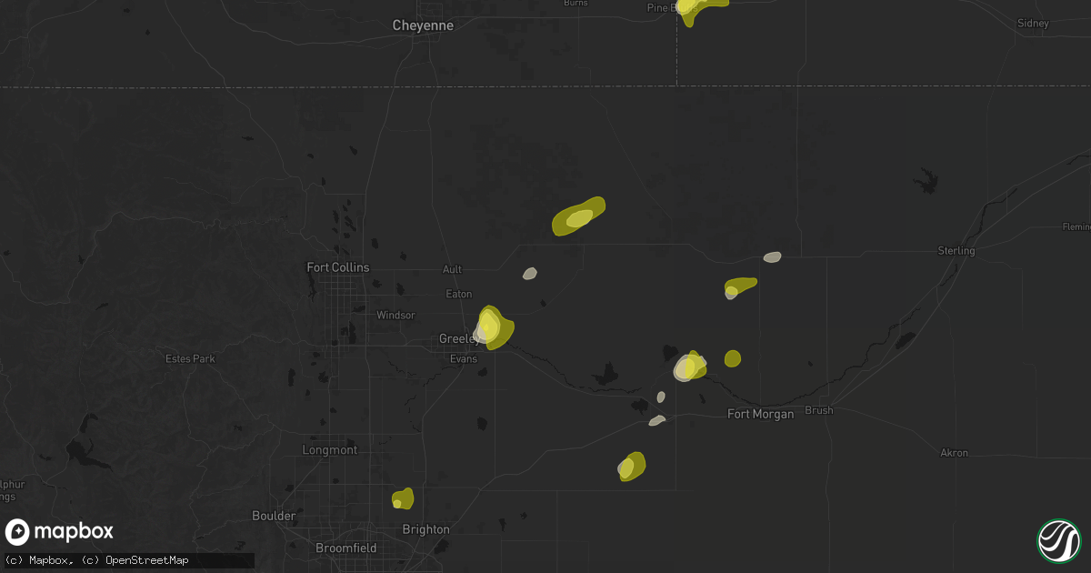 Hail Map in Galeton, CO on June 3, 2026 - HailTrace