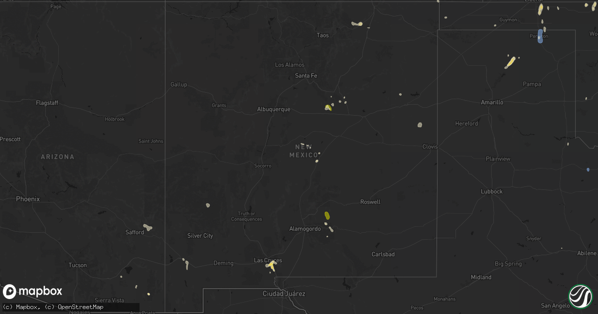 Hail Map in New Mexico on June 3, 2026 - HailTrace