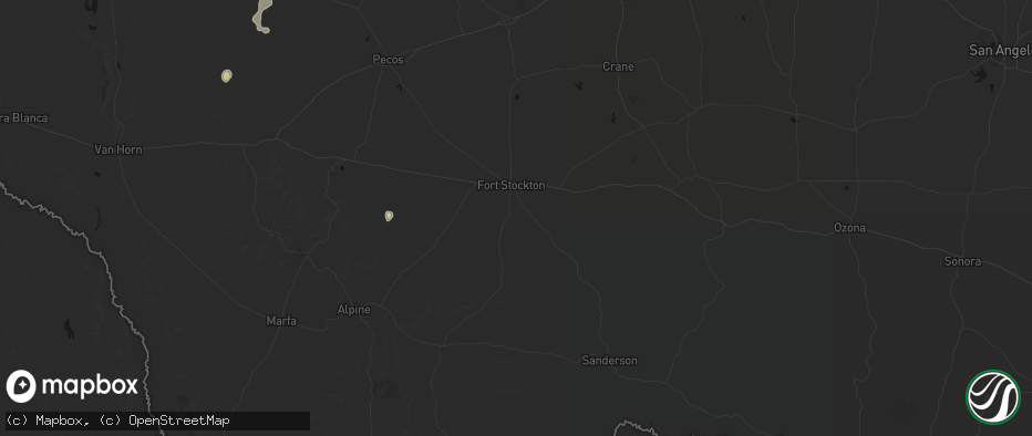 Hail Map in Fort Stockton, TX on June 4, 2026 - HailTrace