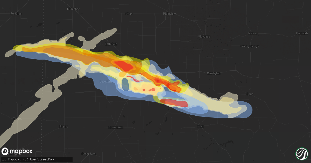 Hail Map in Lubbock, TX on June 5, 2025 - HailTrace