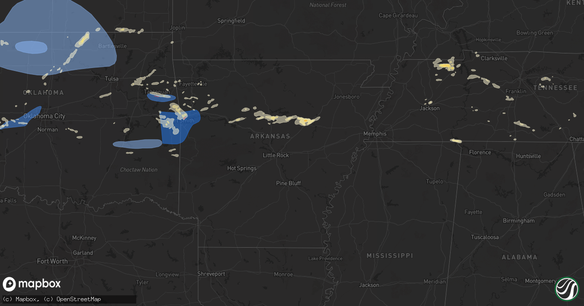 Hail Map in Arkansas on June 6, 2025 - HailTrace