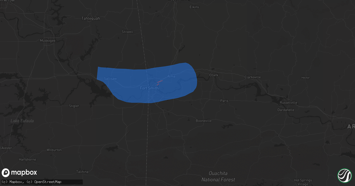 Hail Map in Lavaca, AR on June 6, 2025 - HailTrace