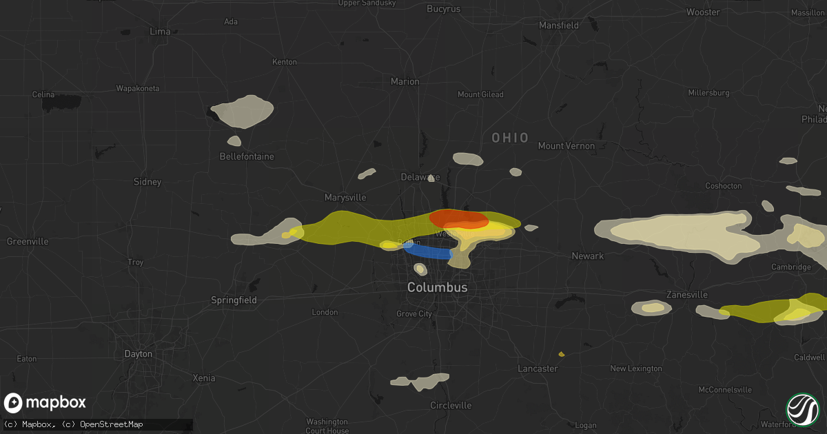 Hail Map in Powell, OH on June 6, 2026 - HailTrace