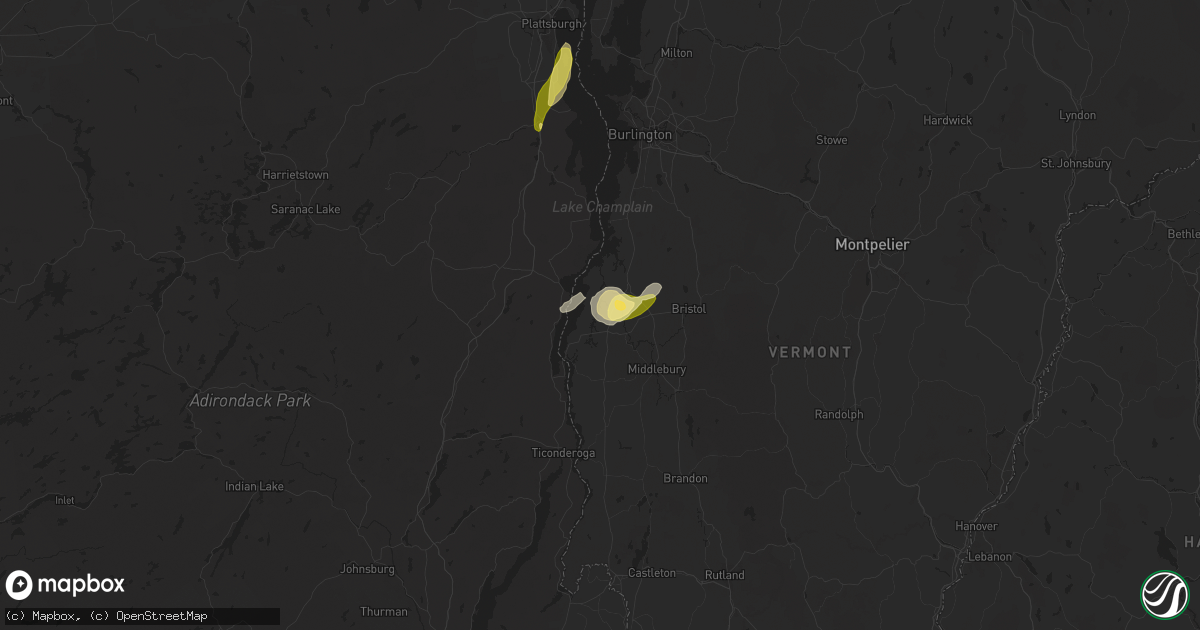 Hail Map in Vergennes, VT on June 7, 2024 - HailTrace
