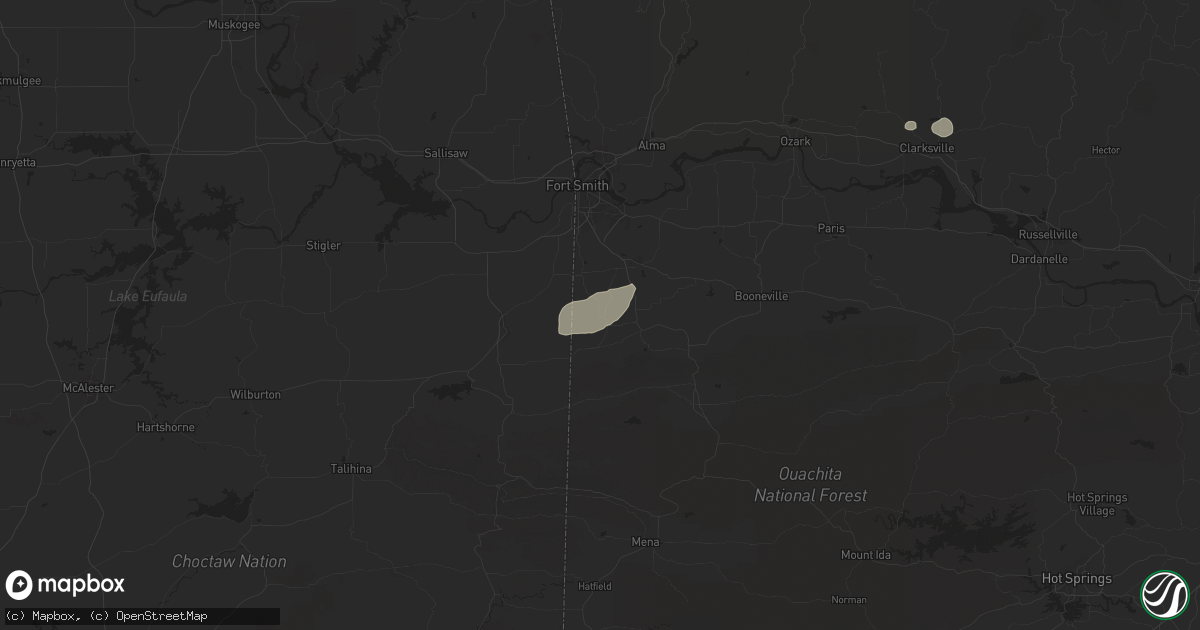 Hail Map in Midland, AR on June 7, 2025 - HailTrace