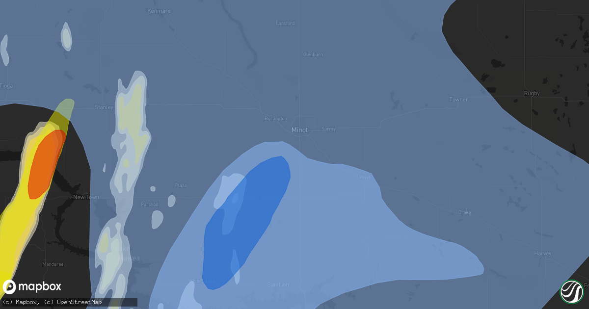Hail Map in Minot, ND on June 7, 2026 - HailTrace