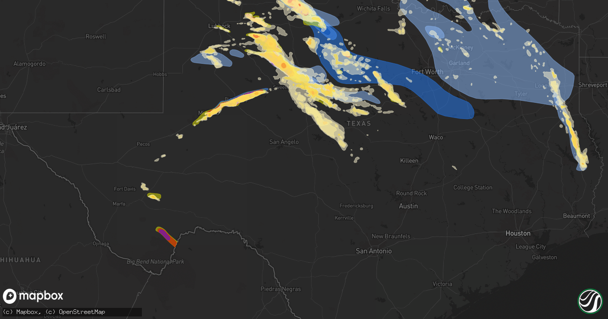 Hail Map in Texas on June 8, 2025 - HailTrace