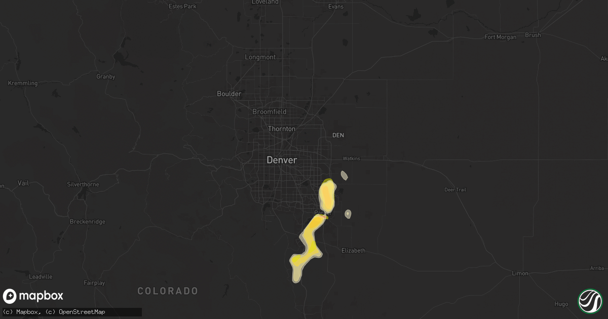 Hail Map in Aurora, CO on June 9, 2024 - HailTrace