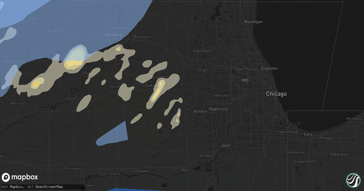 Hail Map in Elburn, IL on June 10, 2026 - HailTrace