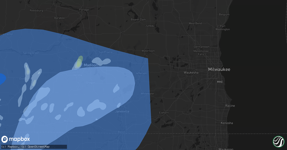 Hail Map in Jefferson, WI on June 10, 2026 - HailTrace