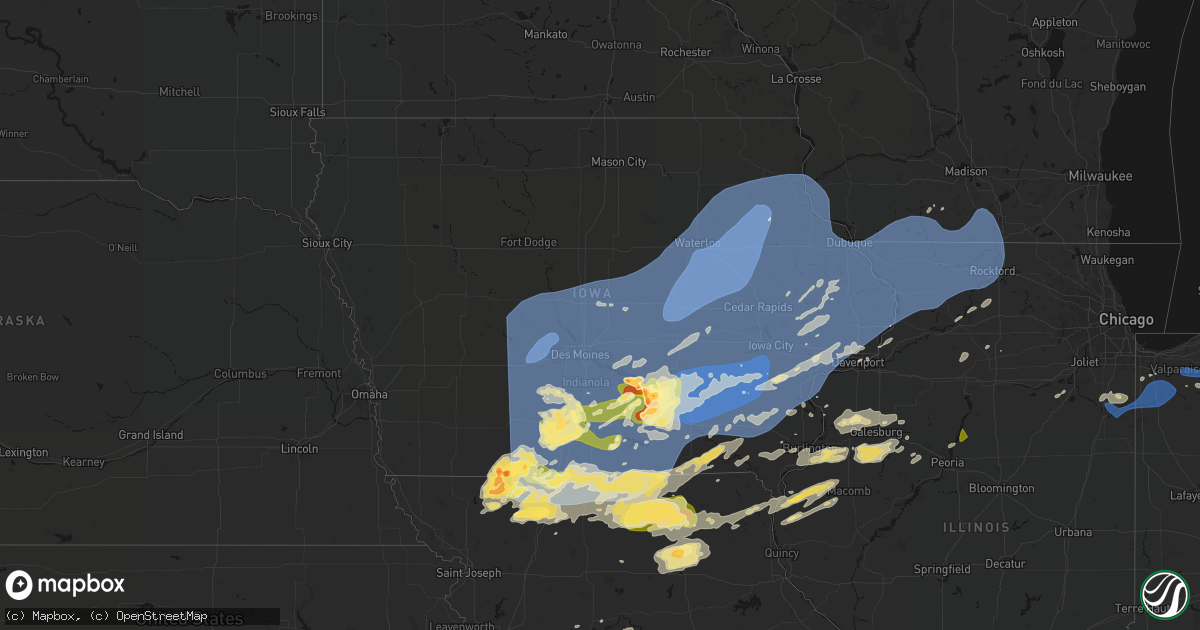 Hail Map in Iowa on June 11, 2026 - HailTrace