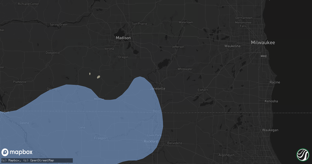 Hail Map in Janesville, WI on June 11, 2026 - HailTrace