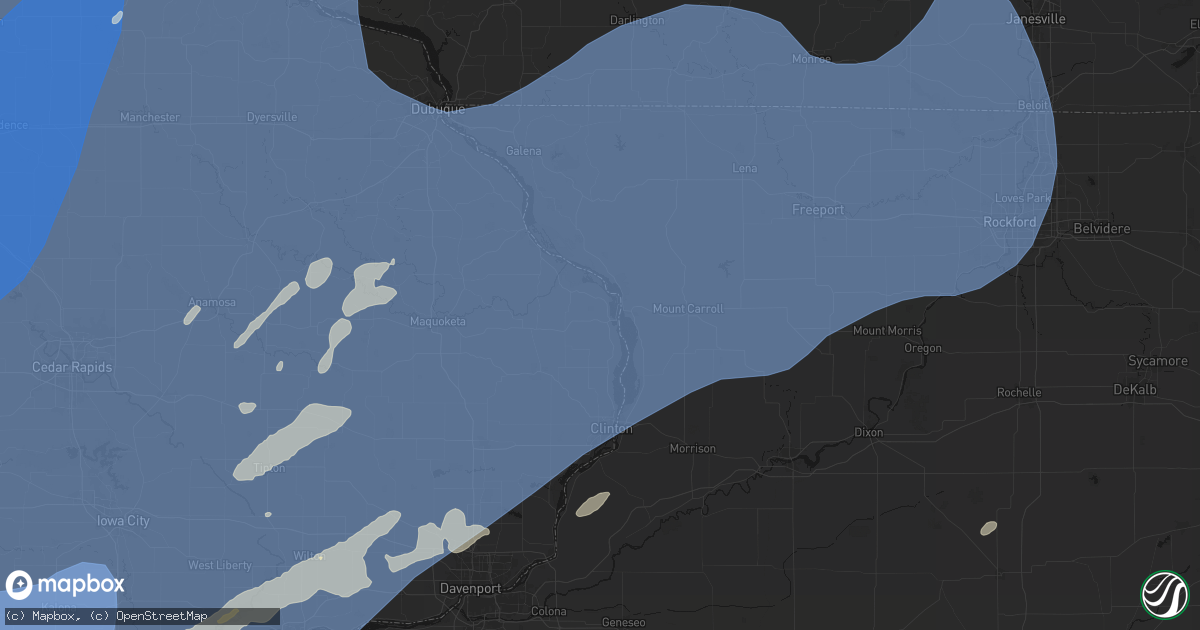 Hail Map in Sabula, IA on June 11, 2026 - HailTrace