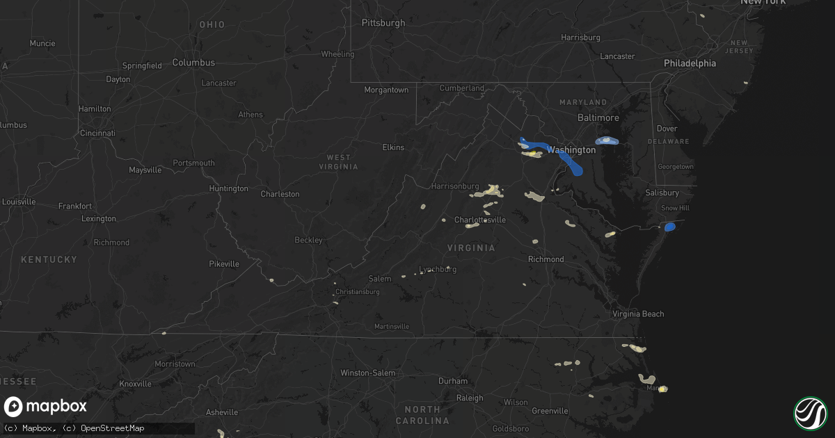 Hail Map in Virginia on June 12, 2026 - HailTrace