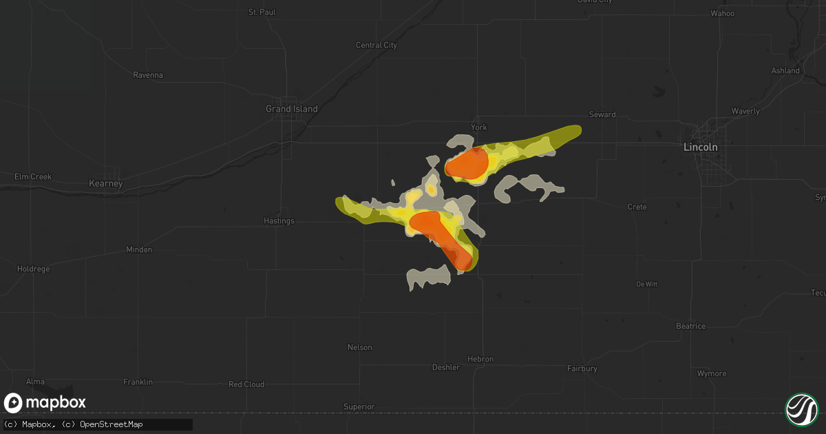 Hail Map in Sutton, NE on June 14, 2019 - HailTrace