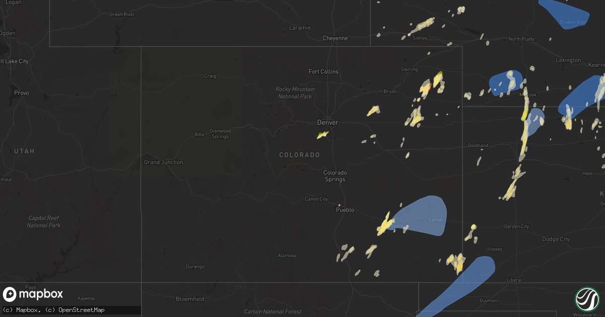 Hail Map in Colorado on June 14, 2024 - HailTrace