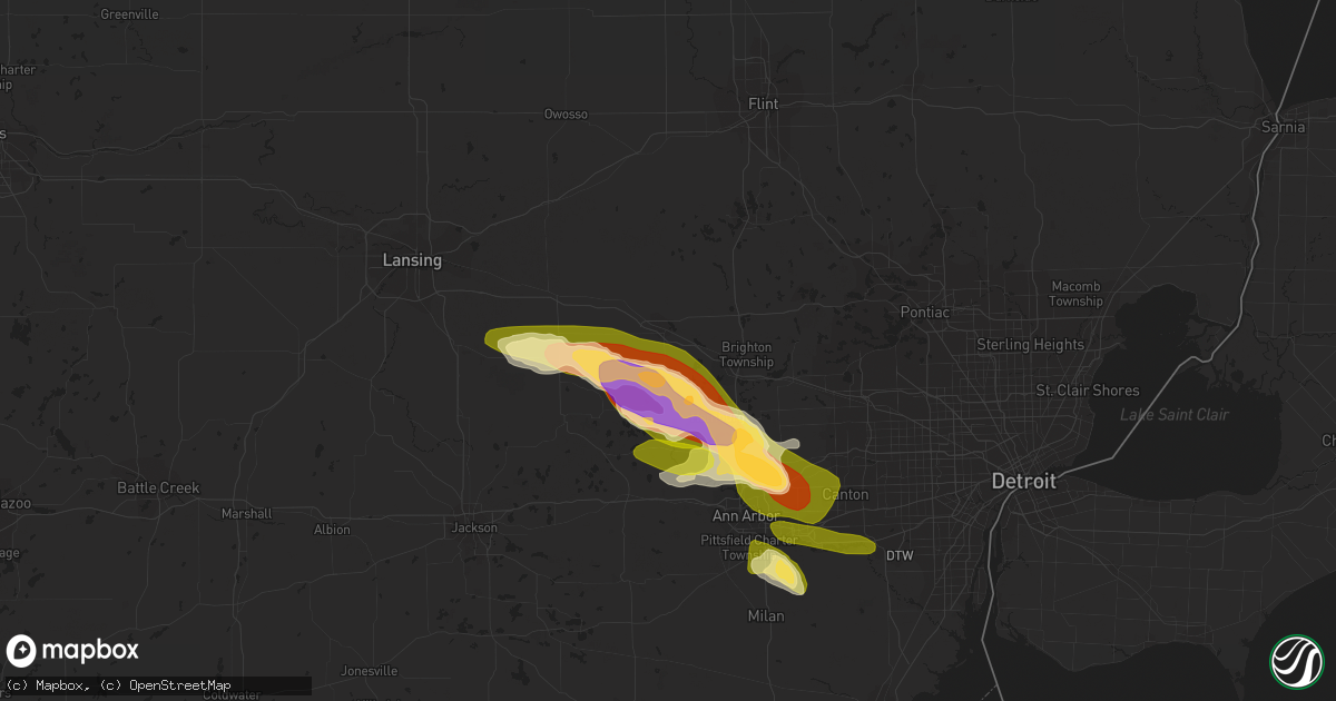 Hail Map in Howell, MI on June 15, 2023 - HailTrace