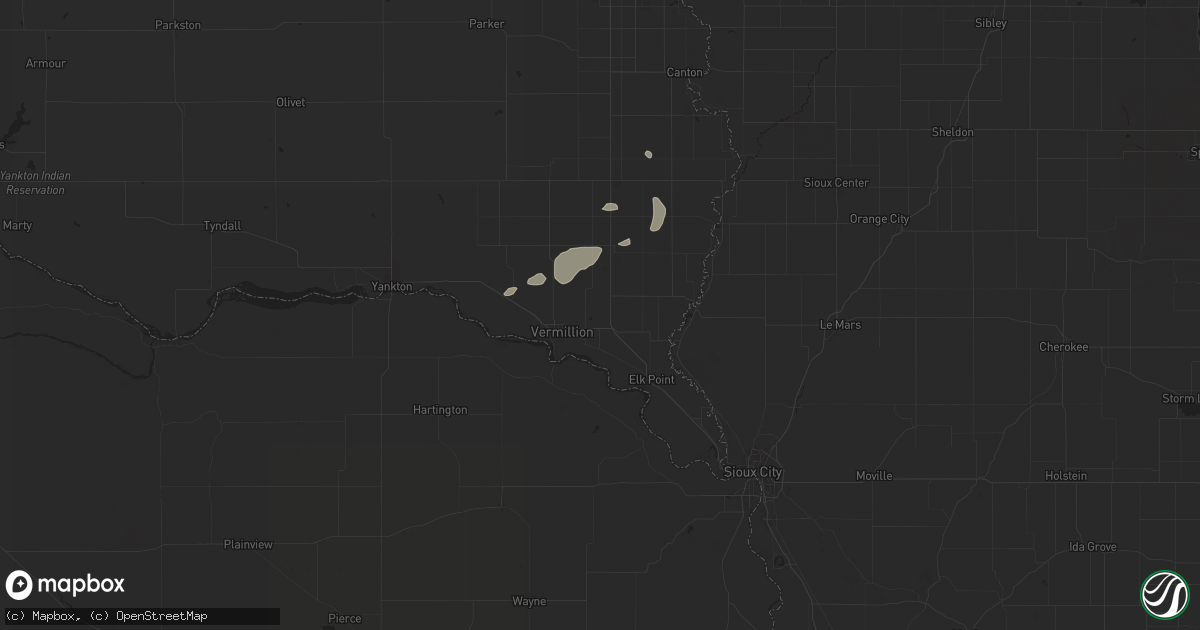 Hail Map in Burbank, SD on June 15, 2025 - HailTrace