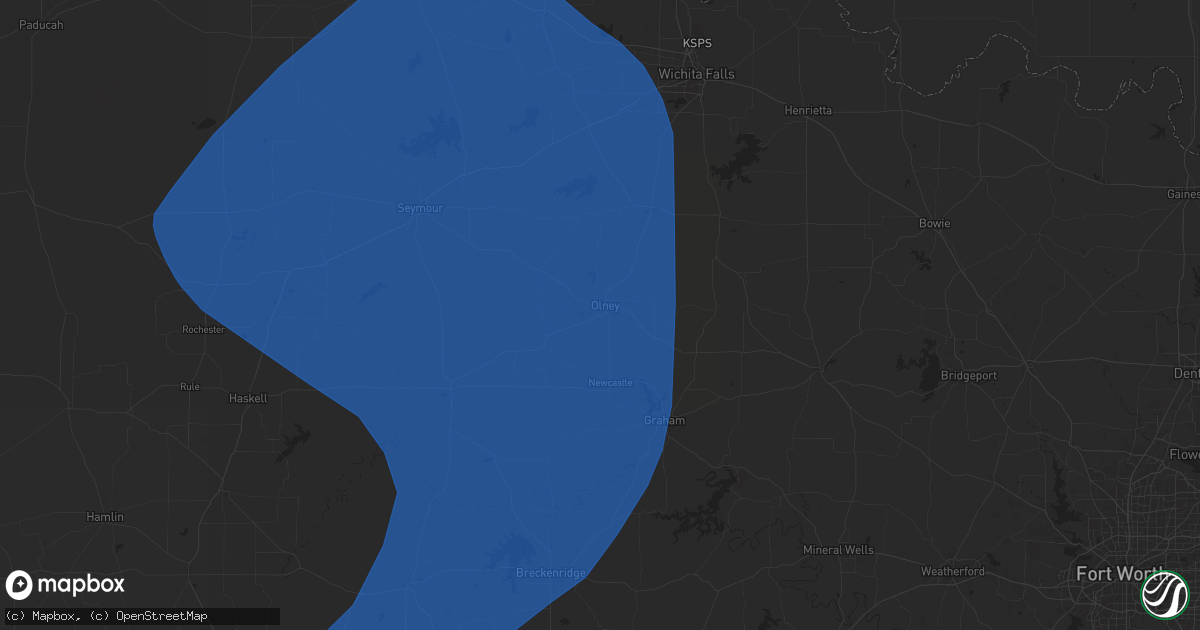Hail Map in Olney, TX on June 15, 2025 - HailTrace