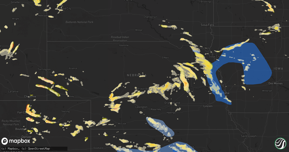 Hail Map in Nebraska on June 16, 2025 - HailTrace