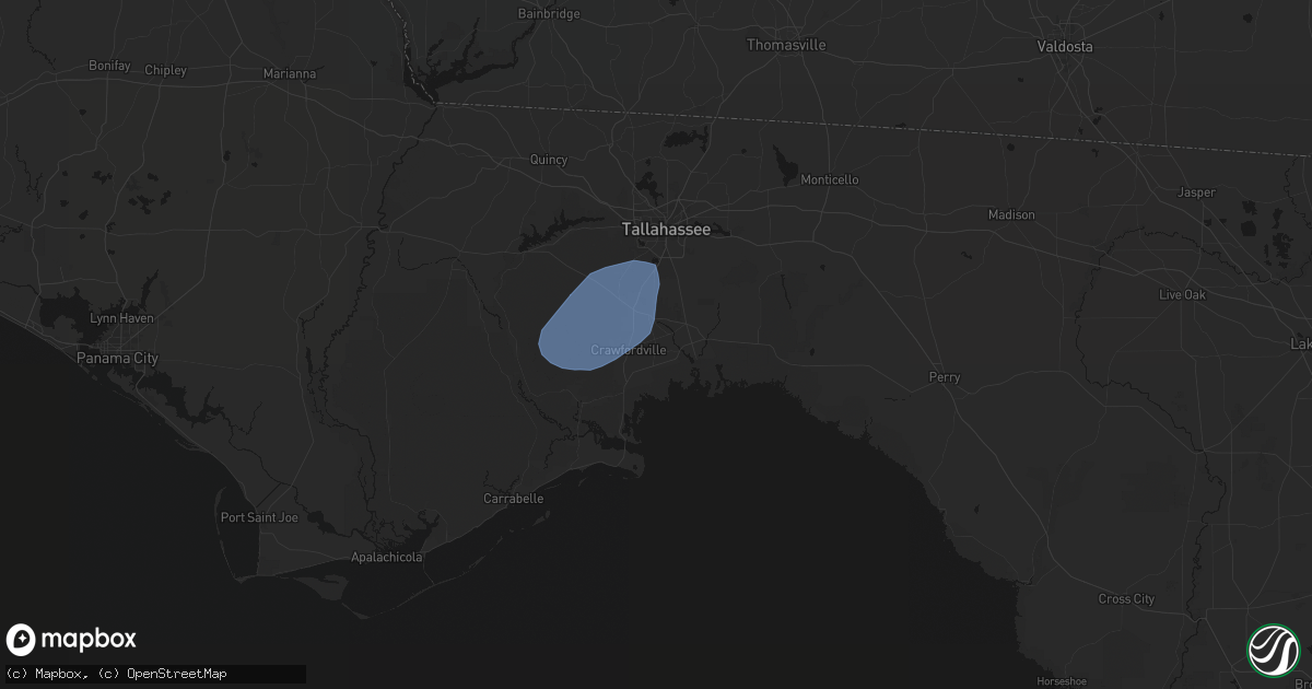 Hail Map in Crawfordville, FL on June 16, 2026 - HailTrace