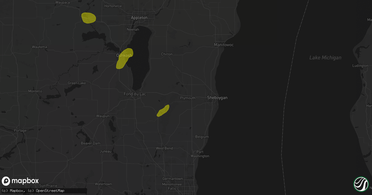 Hail Map in Plymouth, WI on June 16, 2026 - HailTrace