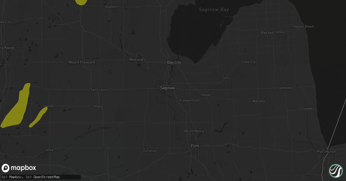 Hail Map in Saginaw, MI on June 16, 2026 - HailTrace